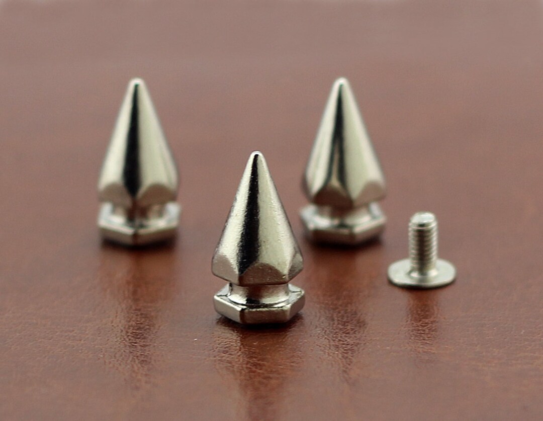 PACK of 5 Metal Spikes Silver Bullet Rivets Studs Leather Studs Leather ...
