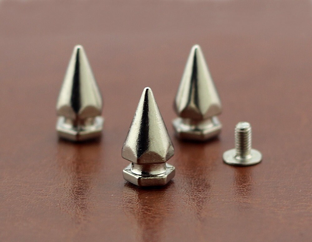 PACK of 5 Metal Spikes Silver Bullet Rivets Studs Leather | Etsy