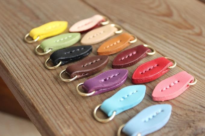 A Piece of Genuine Leather Zipper Pull Leather D-ring Closures - Etsy
