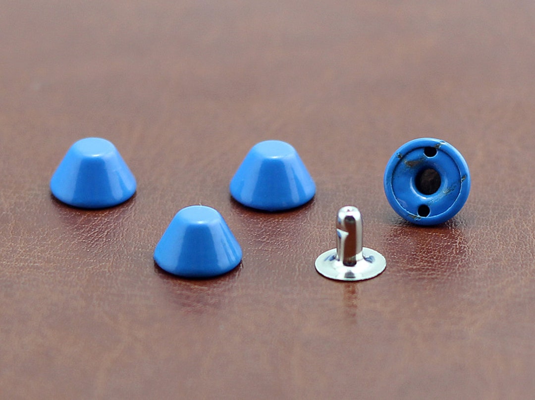 PACK of 30 Bucket 10mm Blue Rivets Studs Leather Studs Leather - Etsy