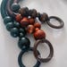 A Pair of Wooden Bead Handles for Bag, Handcraft Material for Handbag ...