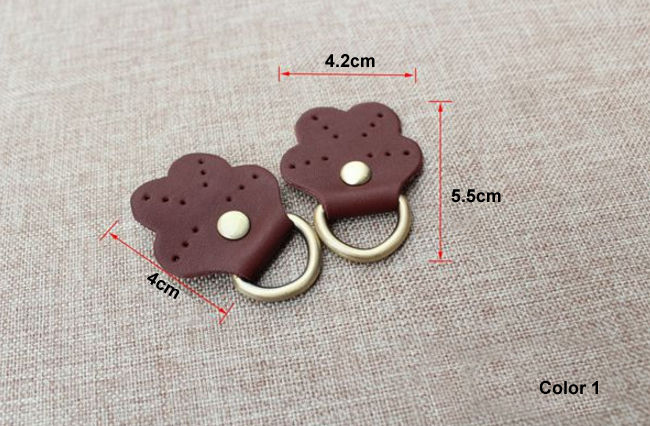 A set 2 pcs High Qaulity D-Ring with Genuine Leather Tab | Etsy