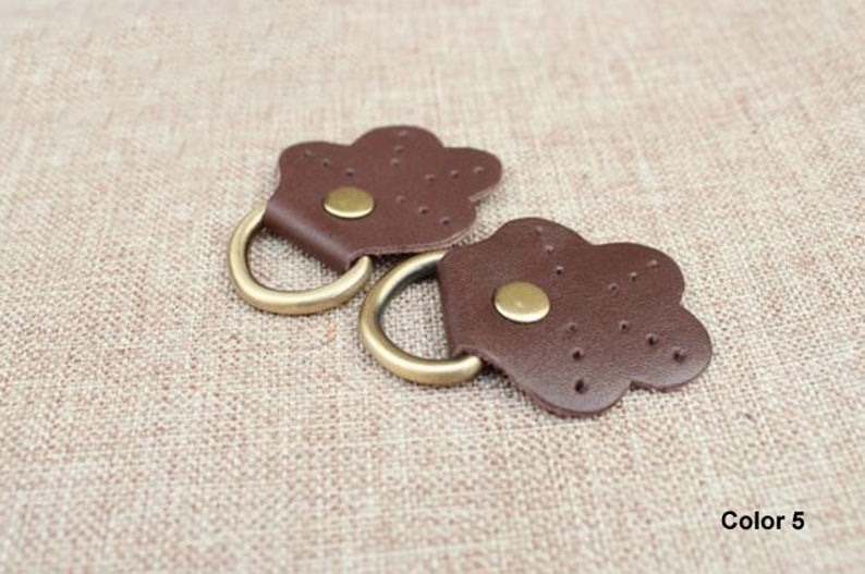 A Set 2 Pcs High Qaulity D-ring With Genuine Leather Tab - Etsy