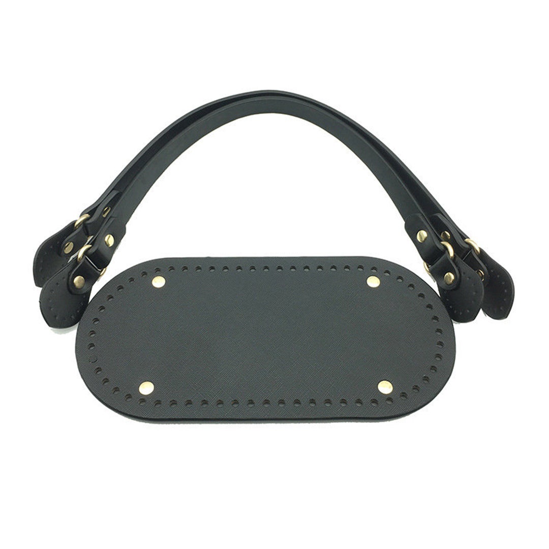 A Set Crochet Bag Bottom Leather Base Tote Handle Purse Handle Strap ...