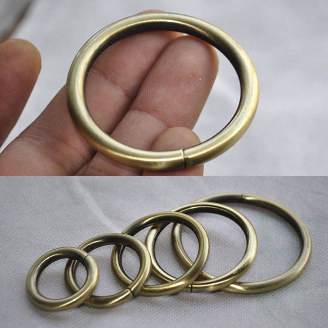 6pcs Bronze O Ring Welded Handbag Purse Bag Making Hardware Supplies ...