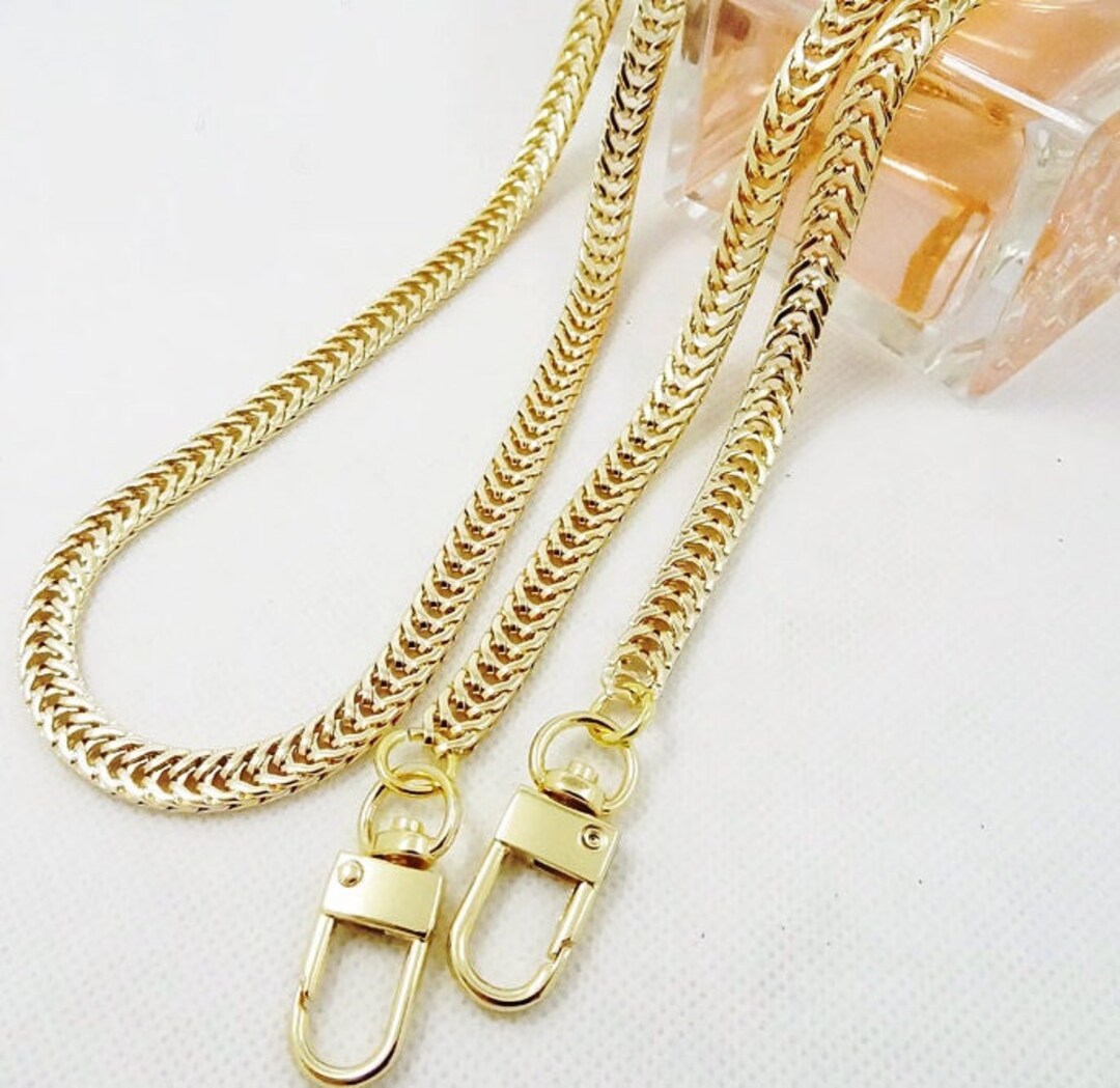 Gold Snake Link Chain Purse Chain, Metal Shoulder Handbag Strap ...