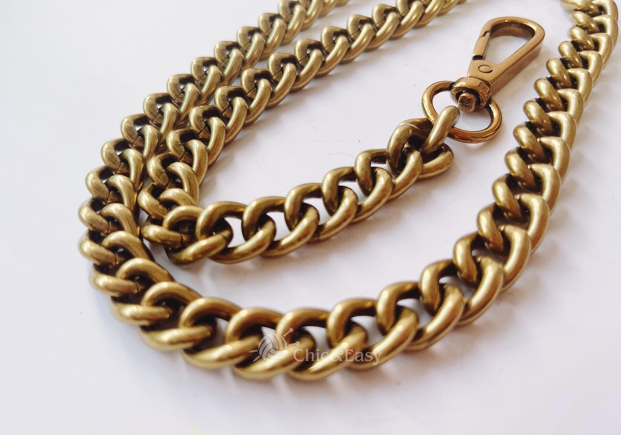 Antique Gold Purse Chain: Metal Handbag Strap Replacement (13MM) JS148 ...