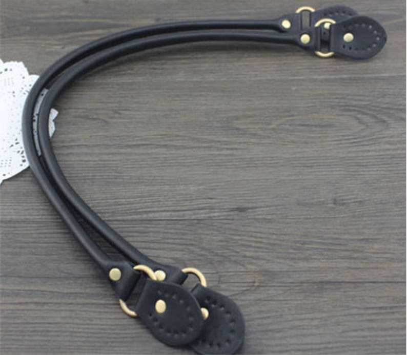 A Pair of Black Purse Handle PU Leather Strap for Bag Leather - Etsy