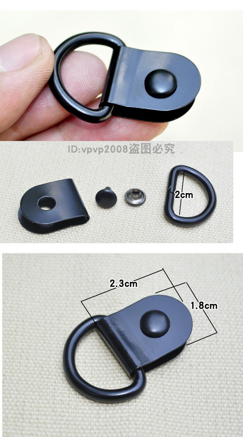 Black D Ring for Purse Straps Buckle Hardware Sliders Finding - Etsy