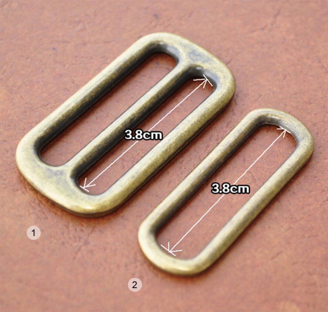 4pcs Bronze 1.5 Inch Rectangle Strap Sliders Rings Finding for - Etsy