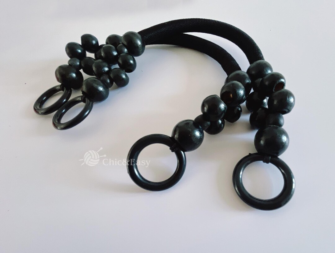 A Pair of Wooden Bead Handles for Bag, Handcraft Material for Handbag ...