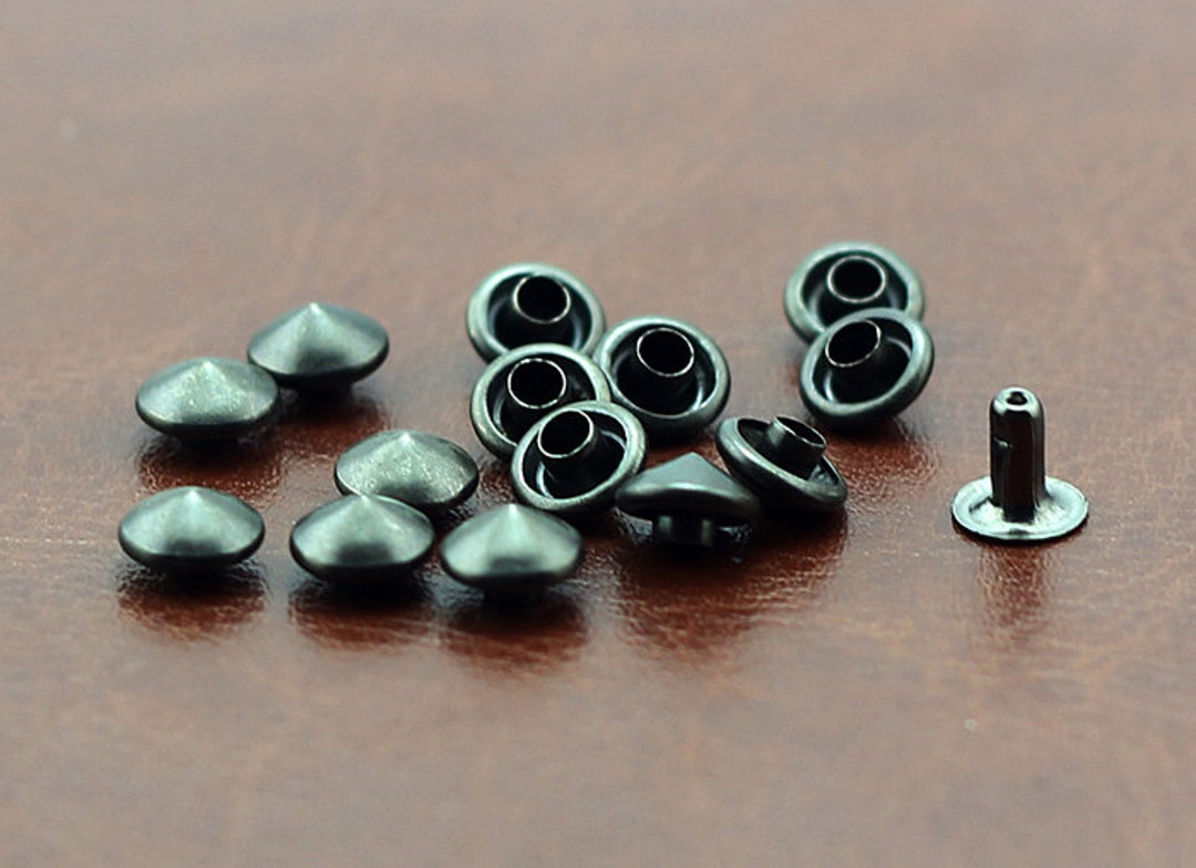 PACK of 50 Gunmetal 10mm Cone Rivets Studs Leather Studs Leather Craft ...