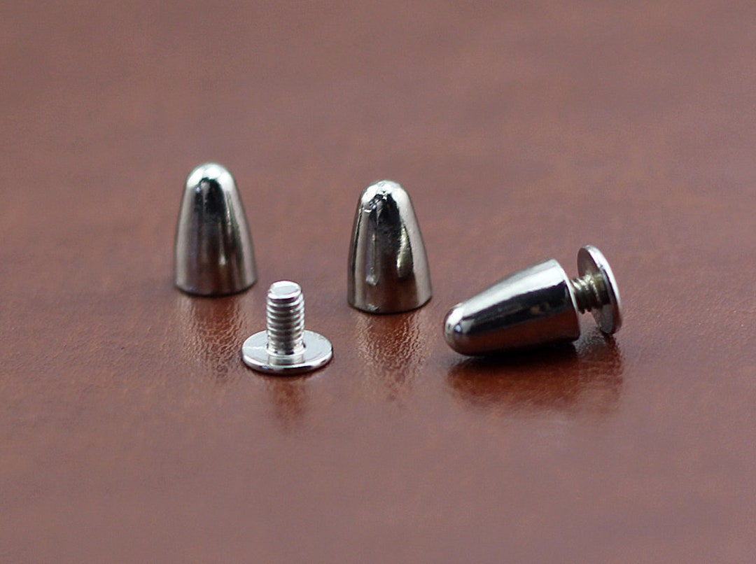 PACK of 20 Metal Spikes Silver Bullet Rivets Studs Leather - Etsy