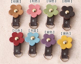 A Piece of Genuine Leather Zipper Pull Leather D-ring Closures | Etsy