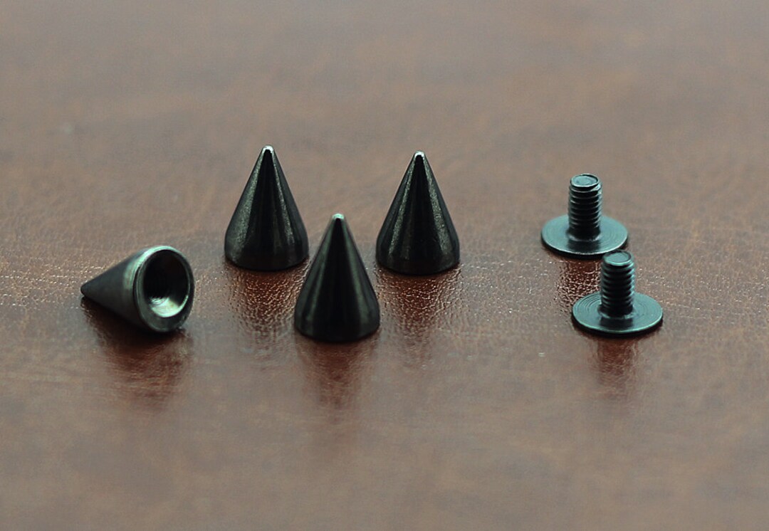 PACK of 20 Metal Spikes Gunmetal Bullet Rivets Studs Leather - Etsy