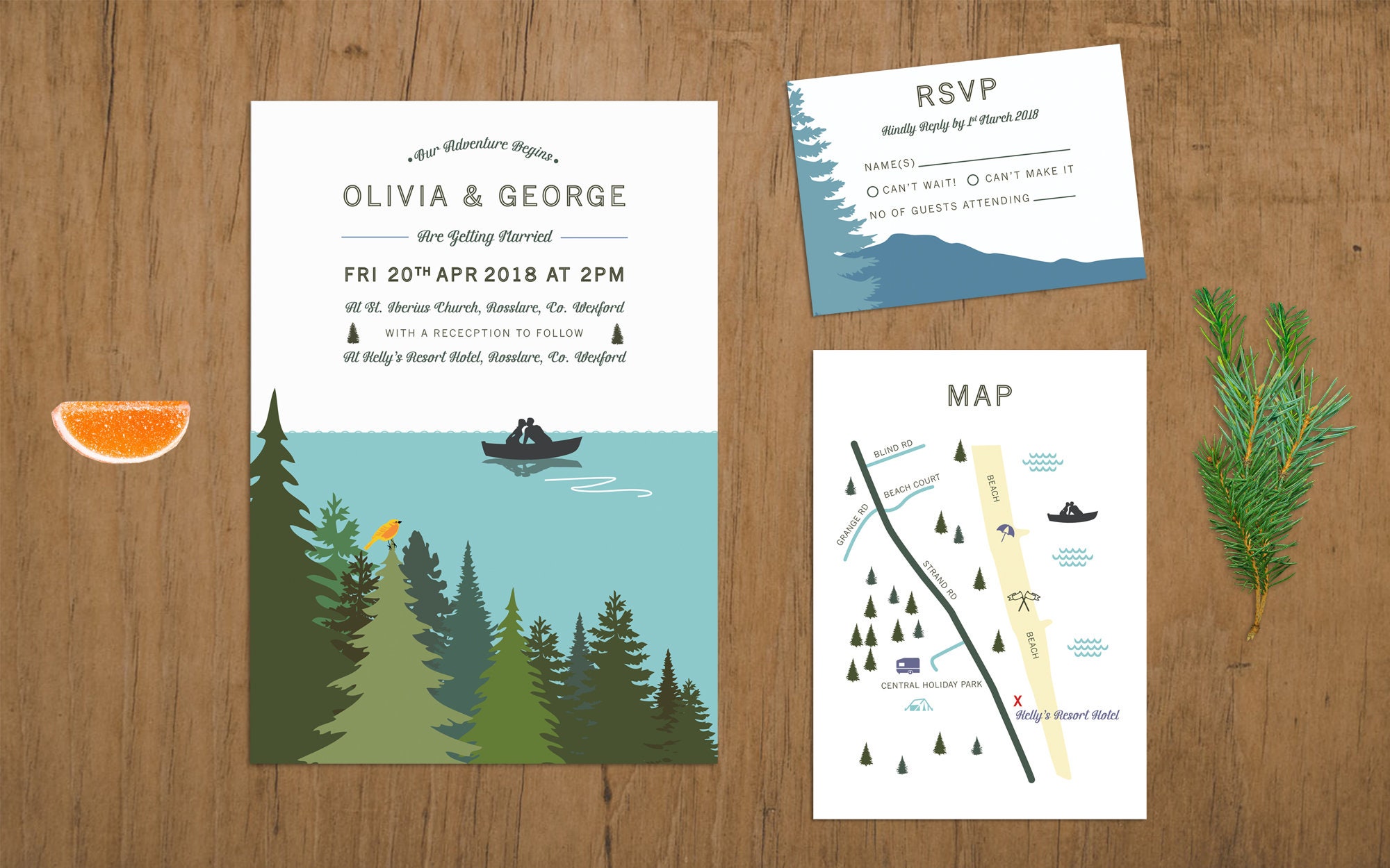 Adventure Island Wedding Invitation Wilderness Birds Nature - Etsy