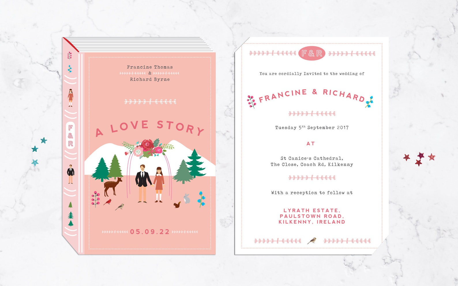 A Love Story Book Style Wedding Invitation Bundle | Etsy