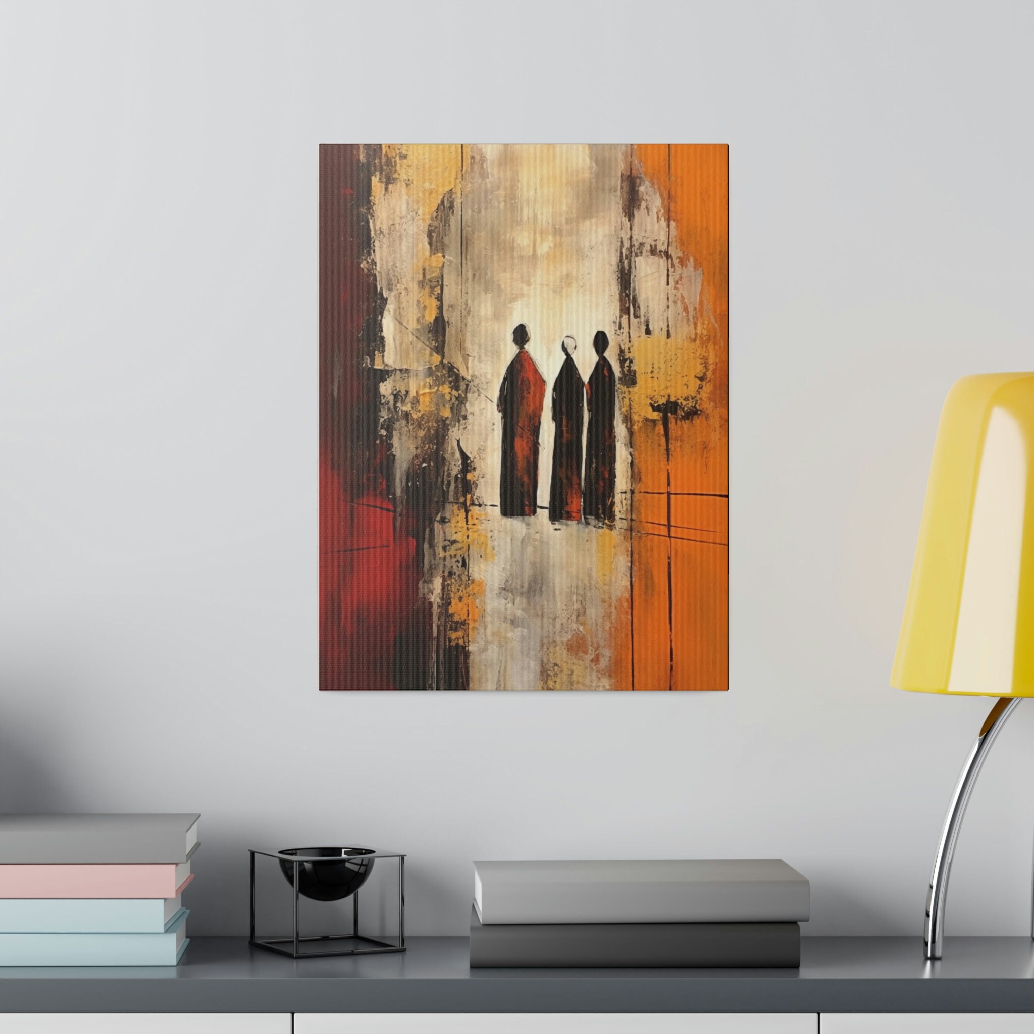 The Emmaus Road, Original Print on Natural Canvas and Stretcher of ...