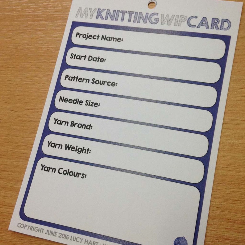 WIP Cards Work in Progress Crochet Knitting Quilting - Etsy