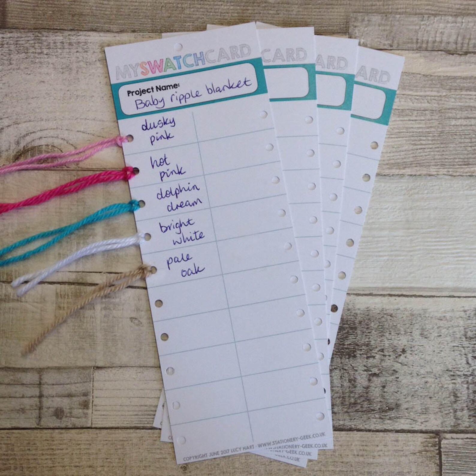 Swatch Cards Yarn/wool/thread - Etsy