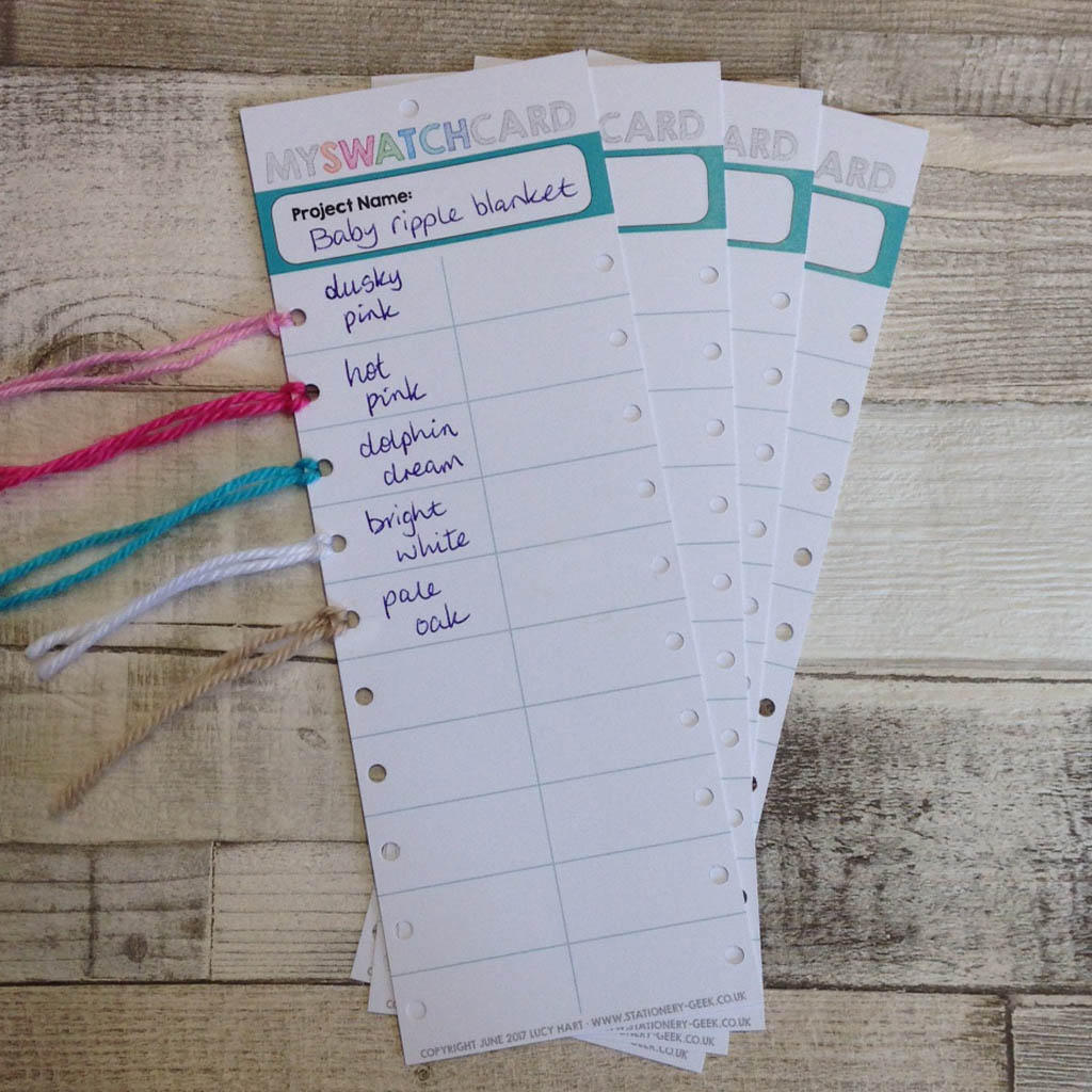 Swatch Cards Yarn/wool/thread - Etsy