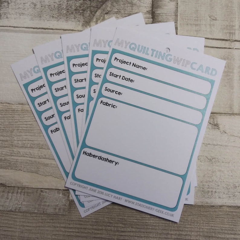 WIP Cards Work in Progress Crochet Knitting Quilting - Etsy