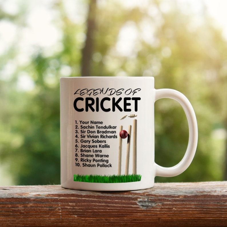 Personalised Legends of Cricket Mug - Personalised Cricket Mug ...