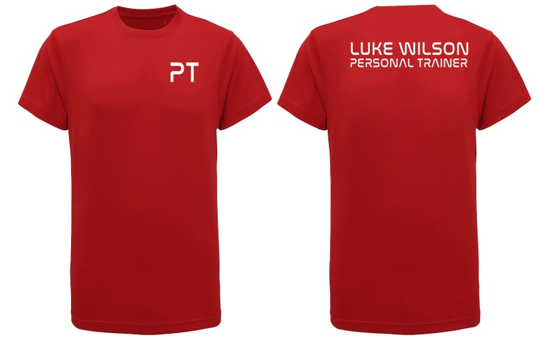 Personalised Personal Trainer T-shirt Mens Sports Top / PT Fitness T ...