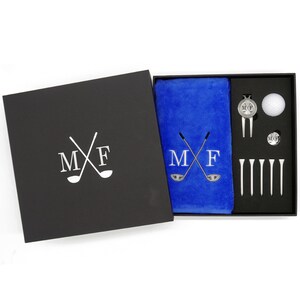 Personalised Golf Gift Box Set Embroidered Golf Towel Golf - Etsy UK