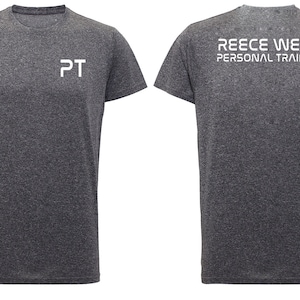 Personalised Personal Trainer T-shirt Mens Sports Top / PT Fitness T ...