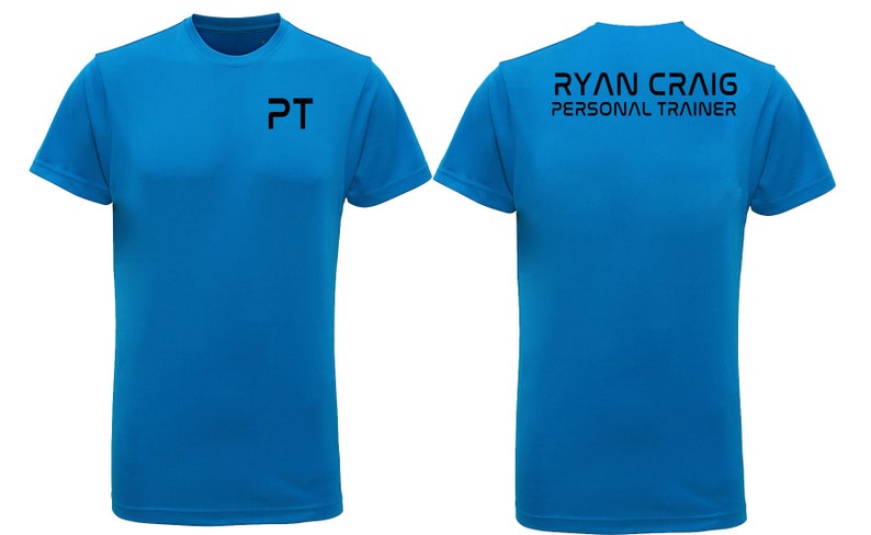 Personalised Personal Trainer T-shirt Mens Sports Top / PT Fitness T ...