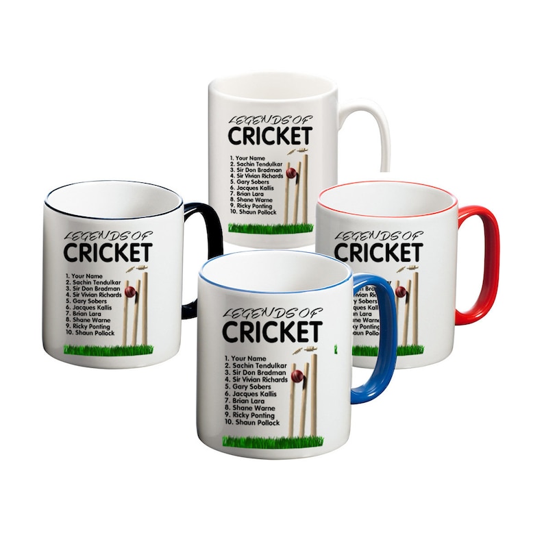 Personalised Legends of Cricket Mug - Personalised Cricket Mug ...