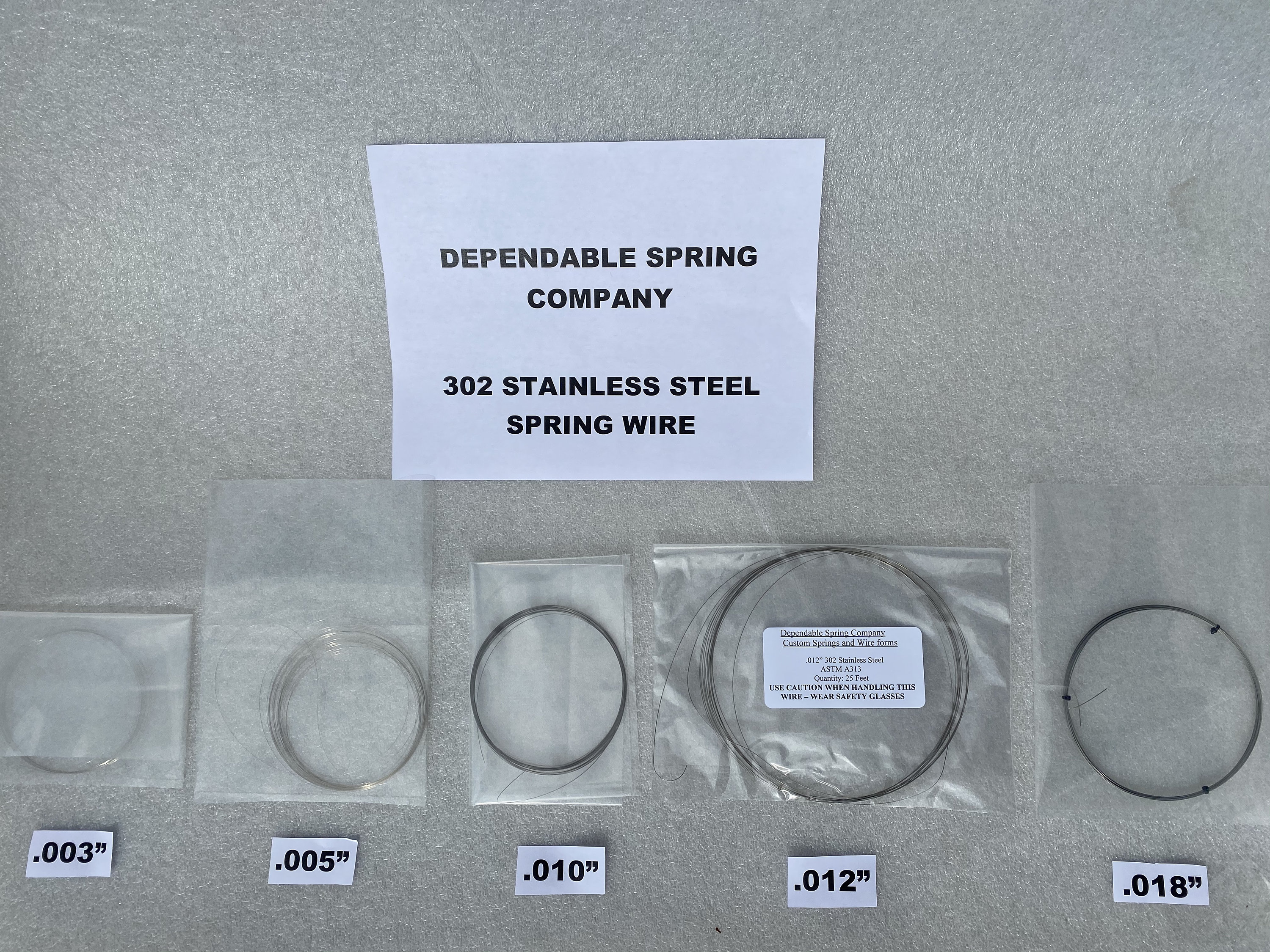 Stainless Steel Wire Size .072" / 1.8mm- 25 Feet High Quality 302 SS ...