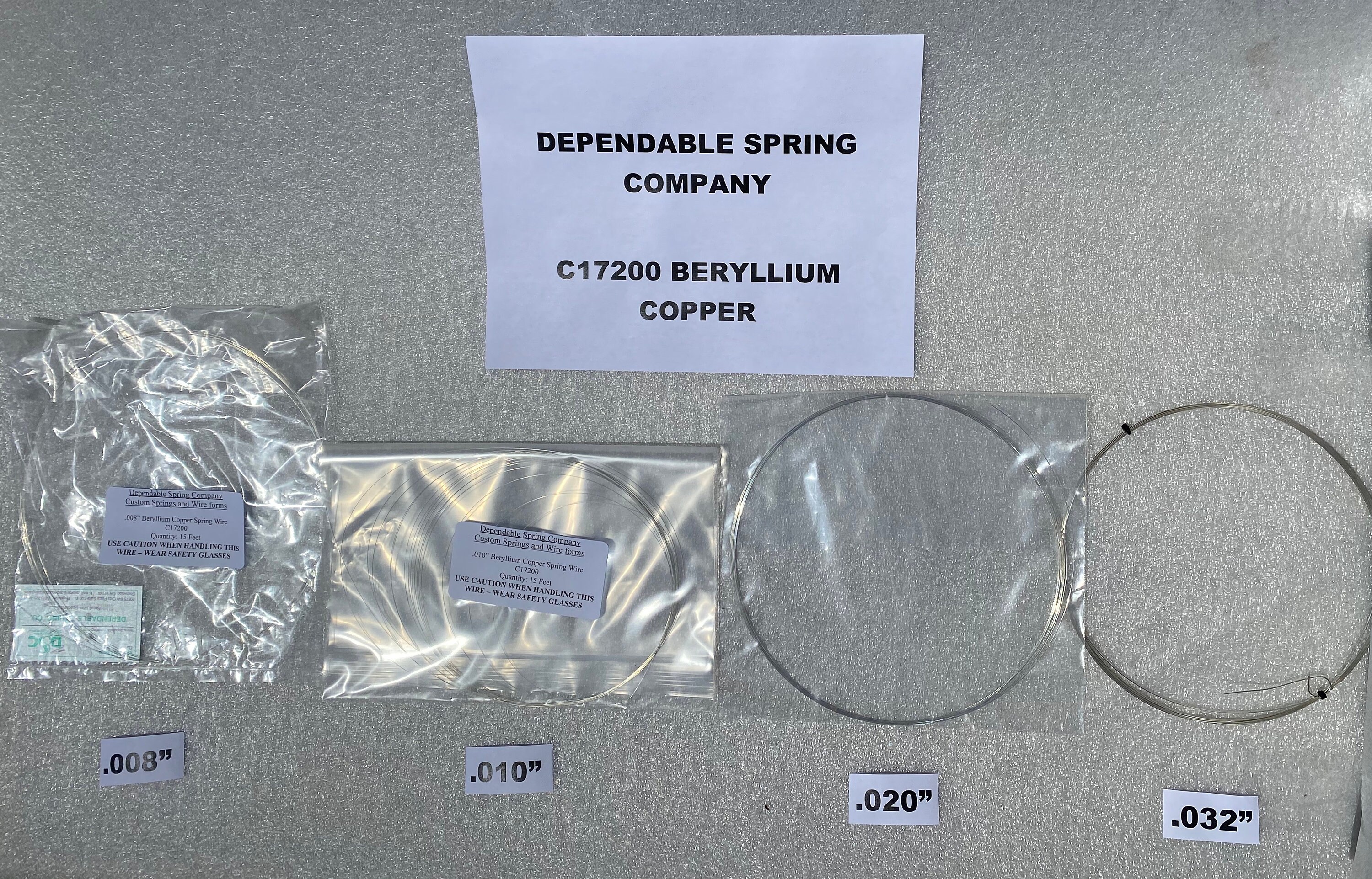 Beryllium Copper Wire C17200 Size .040" / 1 Mm 15 Feet High Quality ...