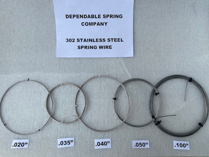 Stainless Steel Wire Size .080"/ 2mm 25 Feet High Quality 302 SS Spring ...