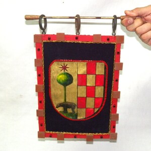 Antique Medieval Heraldry, Medieval Style Banner, Moorish and Christian ...