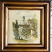 Antique Lithograph, Bridge Over River, Spanish Lithograph 40s, Framed ...