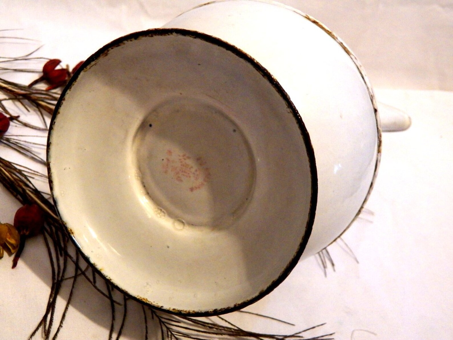 Antique Pitcher Porcelain Metal Pitcher Large Pitcher - Etsy