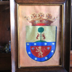Antique Herald With Frame, Medieval Style Herald, Family Shield, Lion ...