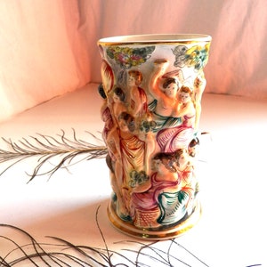 Vintage Capodimonte, Flower Vase Porcelain, Scene Porcelain ...