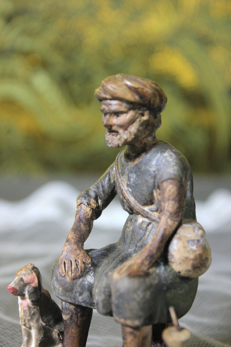 Ancient Polychrome Fired Clay Shepherd Nativity Figure - Etsy