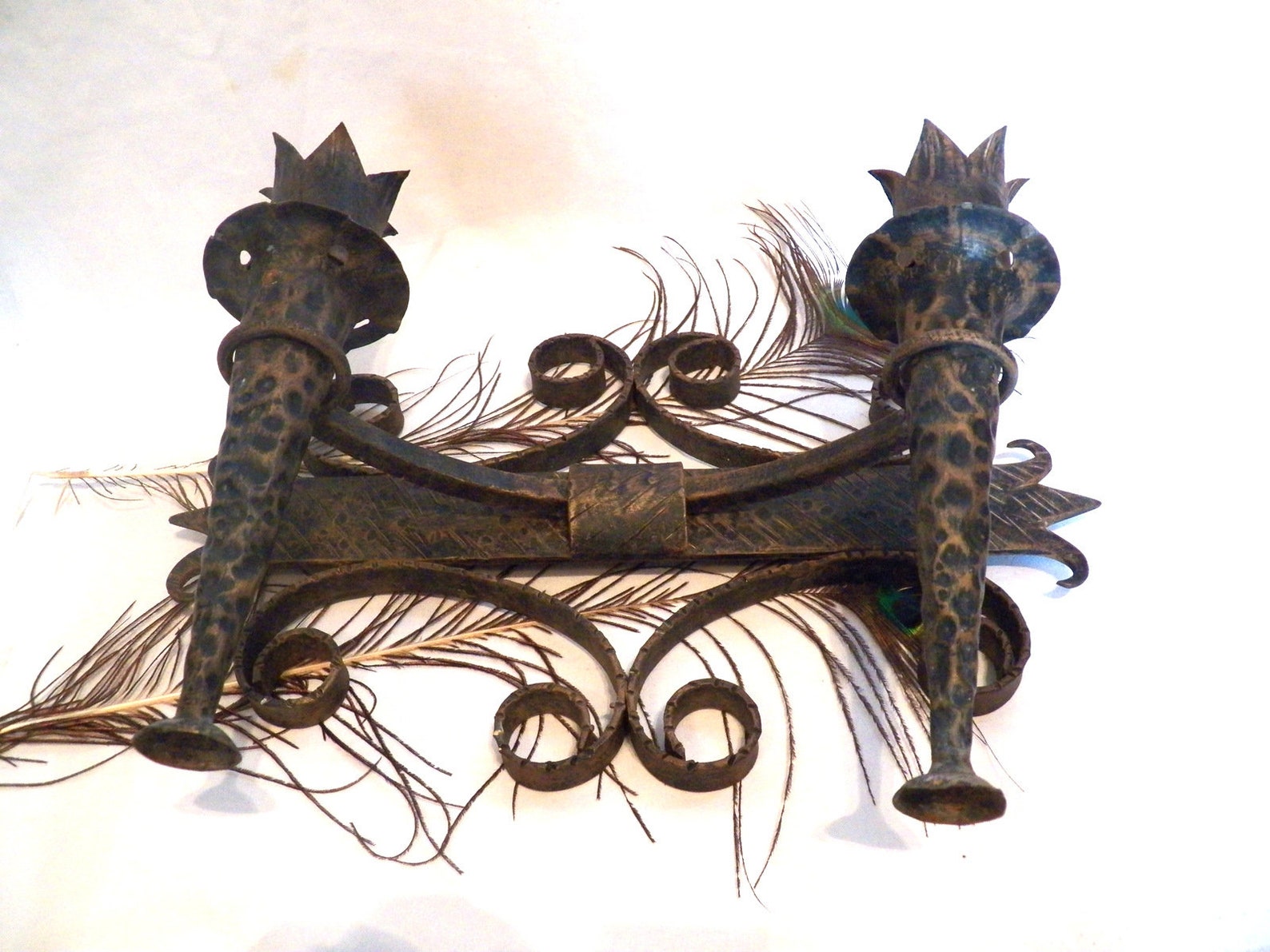 Large Torch Candelabra, Medieval Candelabrum, Wrought Iron Candlestick ...