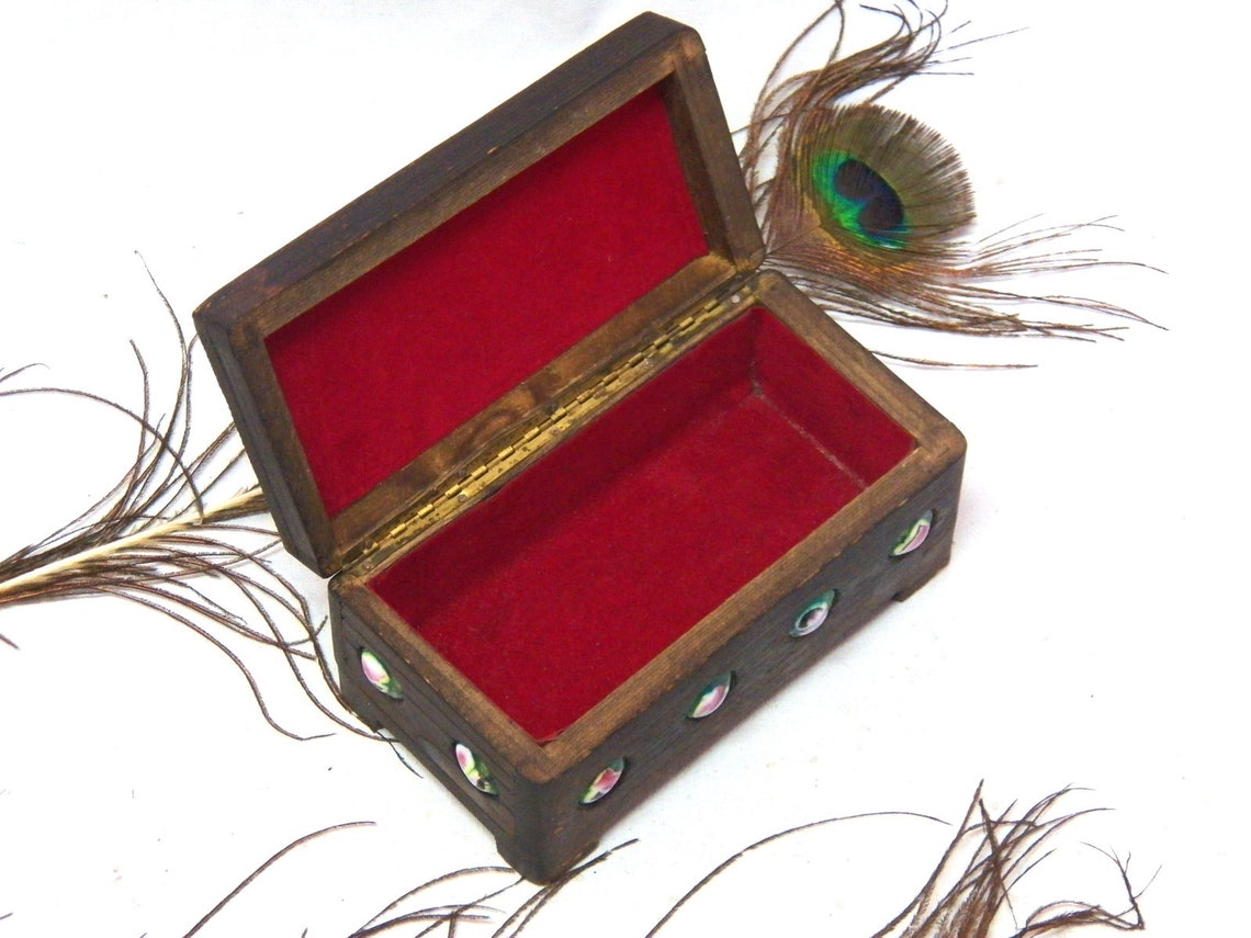 Enameled Jewelry Box, Fire Enameled Box, Antique Jewelry Box With ...
