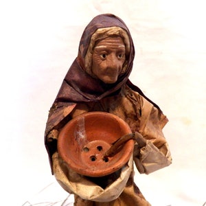 Vintage Figure, Mexican Figurine, Mexican Old Lady, Paper Mache ...