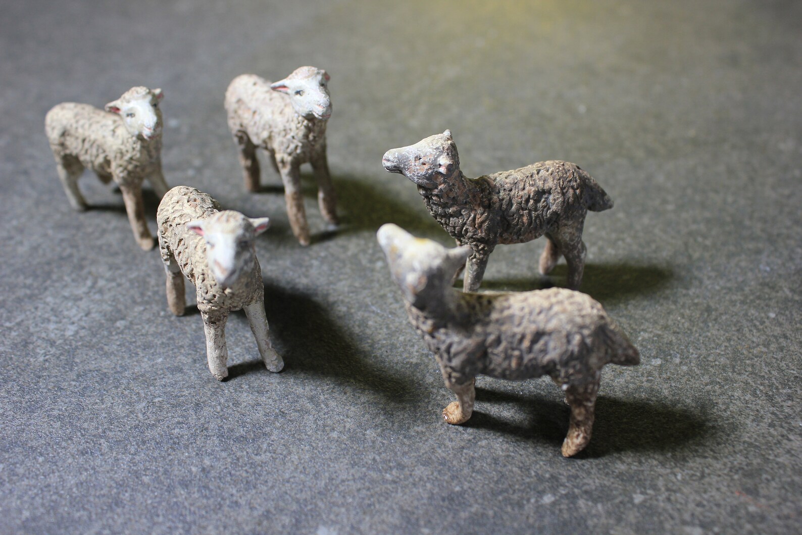 Ancient Set of Clay Sheep Set of Small Polychrome Baked Clay - Etsy