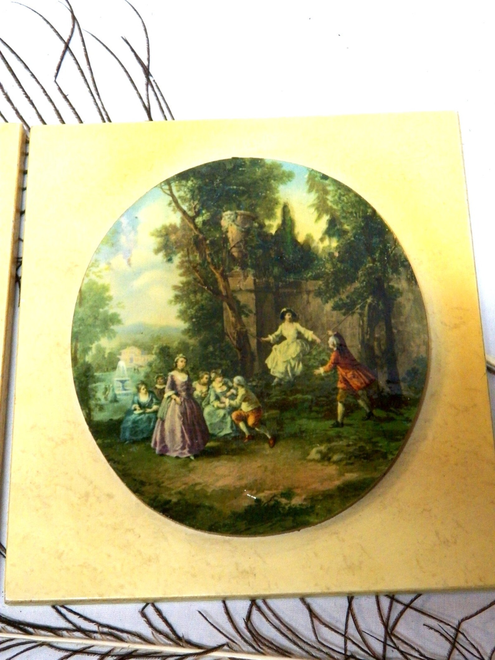 Antique Lithographs, 50's Lithographs, Fragonard Scenes, 2 Fragonard ...
