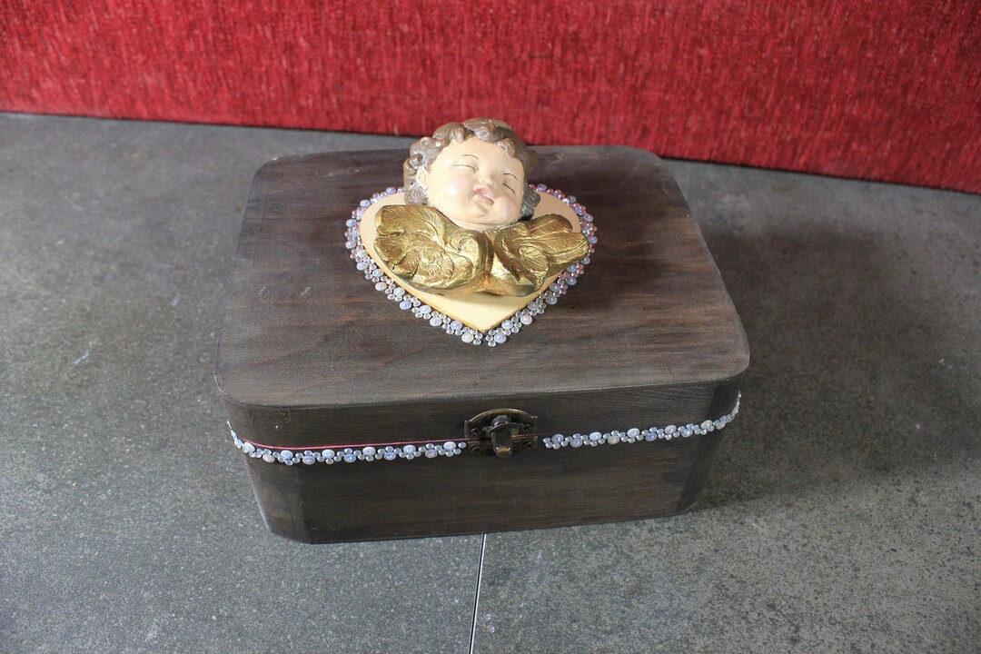 Personalized Keepsake Box, Organizer Box, Wooden Box, Angel Box, Box ...
