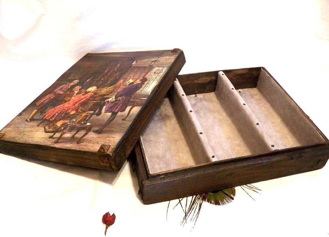 Large Liquor Box Bottle Box Antique Advertising Box Cinzano | Etsy