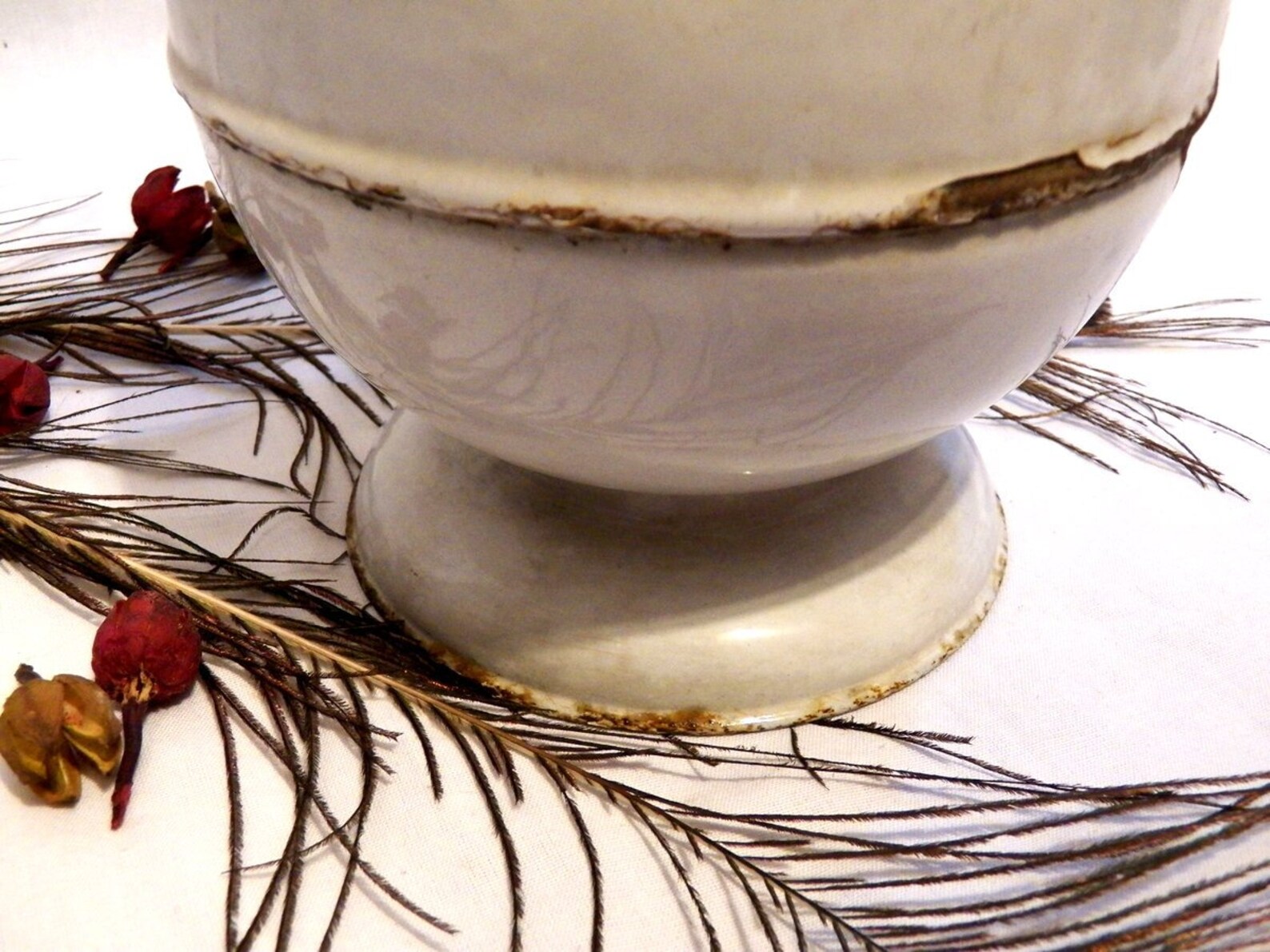 Antique Pitcher Porcelain Metal Pitcher Large Pitcher | Etsy