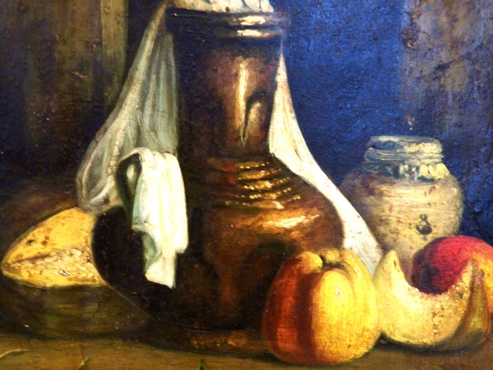 Oil on Copper, Oil Painting S.XIX. Still Life Fruits and Jug, Painting ...